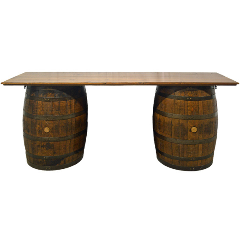 Dual Whiskey Barrel Table with Top (FT86-2) – Kestell Furniture